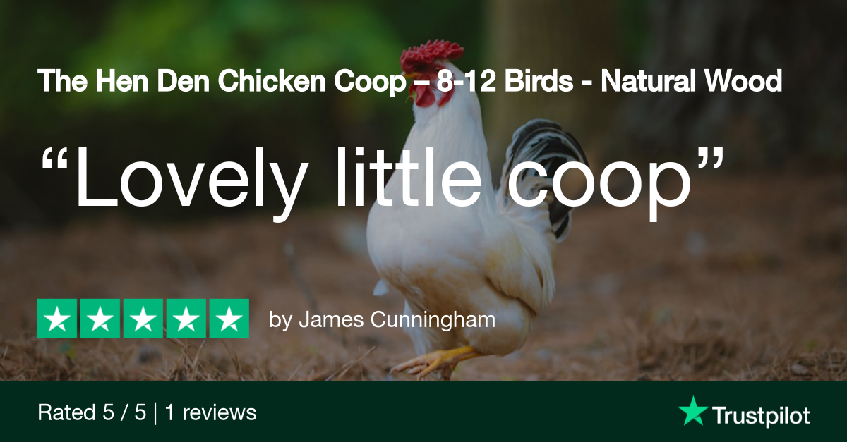 Buy The Hen Den Chicken Coop – 8-12 Birds - Natural Wood - InTheMarket.ie