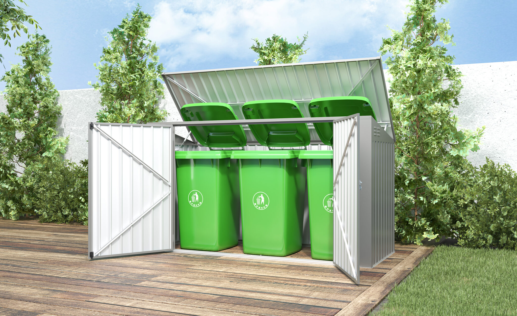 Wheelie Bin Storage Ireland | Wooden & Metal Bin Covers – InTheMarket.ie